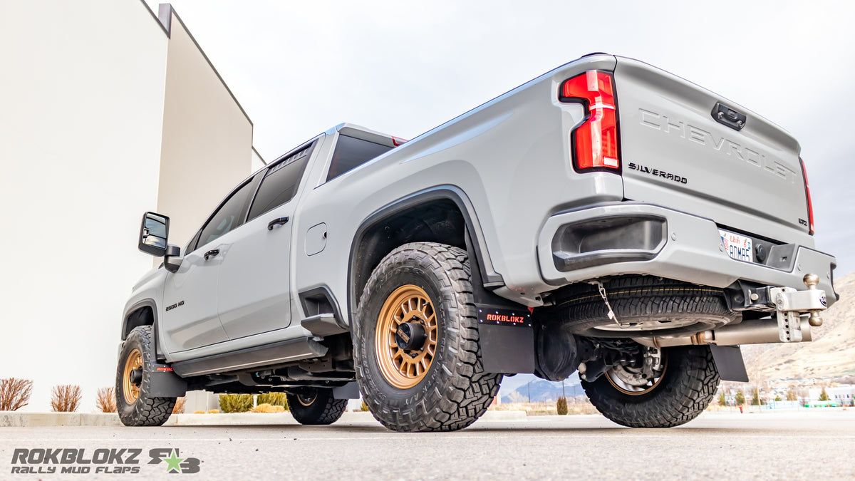 Chevrolet Silverado 2500/3500 (SRW) 2020+ Step-Back Mud Flaps — RokBlokz