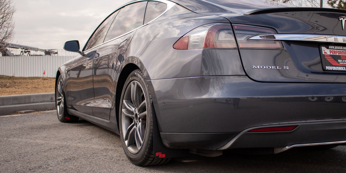 Tesla Model S 2012-2015 Rally Mud Flaps — RokBlokz